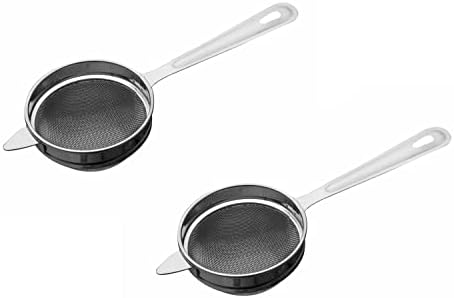 Buy Kuber Industries Stainless Steel Tea Strainer Chalni Double Mesh ...