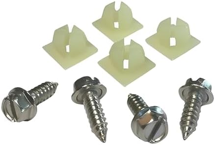 Amazon.com: License Plate Screws Insert Kit - Set of 4 Stainless Screws ...