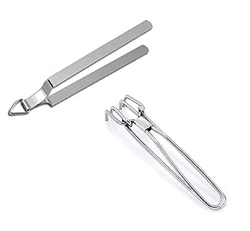 Buy Combo of Stainless Steel Wire Pakad Tong with Stainless Steel Roti ...