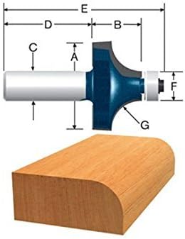 Bosch 85297MC 1/2 in. x 11/16 in. Carbide-Tipped Roundover Router Bit ...