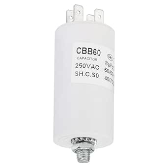 YOKIVE 8uF CBB60 Capacitor with 4 Pins, AC 250V(White): Amazon.com: Industrial & Scientific