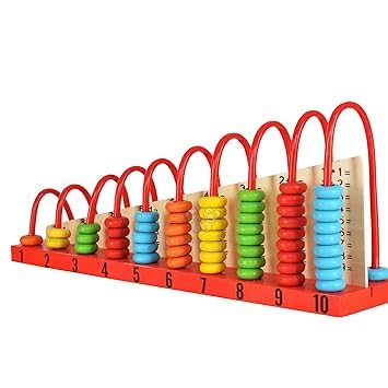 Buy DEVICE OF AKSHAR ALKALINE Abacus Educational Counting Frames Toy 55 ...
