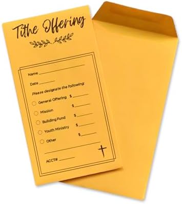 Amazon.com : Tithe Envelope | Church Cash Envelope | 3.5 x 6.5 | Coin ...