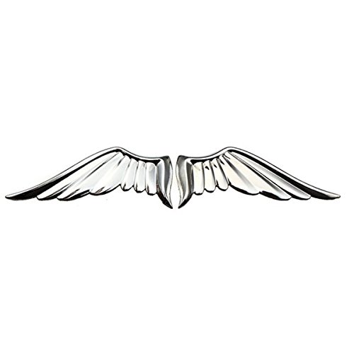 Generic Car Wings Sticker Metal Stereo Rear Label Golden Black Sliver ...