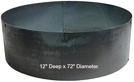 Amazon.com : Large Steel Metal Fire Pit Ring 12" x 72" 11 ga. : Patio ...