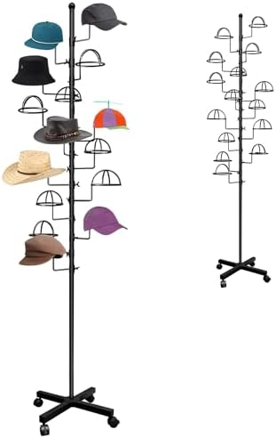 Amazon.com: SSWBasics Boutique Ivory 5-Tier Hat Rack Stand, 72"H ...