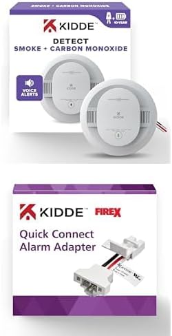 Kidde Hardwired Smoke & Carbon Monoxide Detector, 10-Year Battery ...