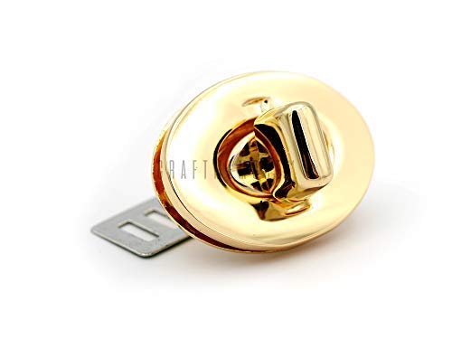 Amazon.com: CRAFTMEMORE 2pcs Oval Twist Turn Locks Purse Closure ...