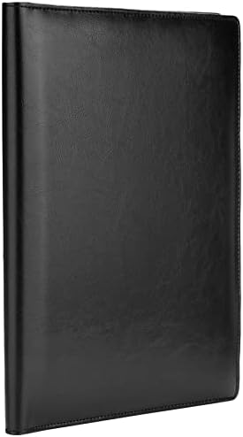 Amazon Brand - Solimo Black Business Zip Closure Portfolio Folder for ...