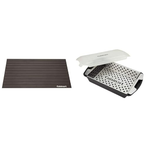 Cuisinart CDT-010 BBQ Defrosting Tray, Black & CMT-200 Marinade Basket ...