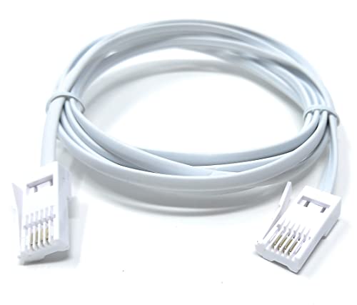DRUT 2m BT to BT 4 Wire 431A Male to Male Plug Telephone Flat Cable ...
