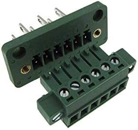 Amazon.com: 6-Pin 3.81mm Screw Terminal Block Plug Shrouded Flange ...