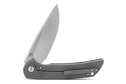 Drop + Ferrum Forge Crux S35VN Folding Pocket Knife, Titanium Handles ...