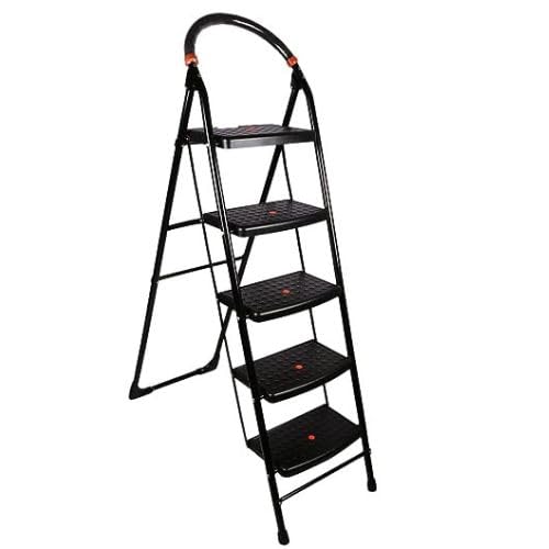 DVR Stainless Steel Foldable & Portable Ladder with Wide Steps ...