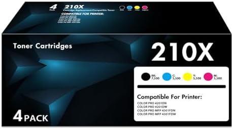 Amazon.com: 210X Toner Cartridges 4-Pack High Yield | Replacement ...