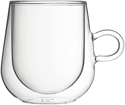 Judge Double Walled Glass Coffee Cups, Set of 2, 275ml - Vacuum ...