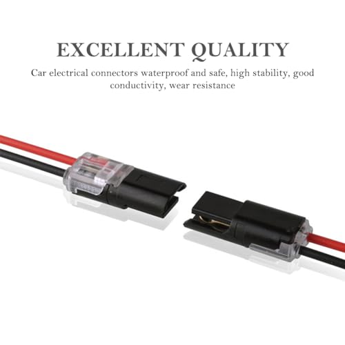20pcs Wire Connectors, Push Fit Double-Wire Push-In Connector, 2 Pin ...