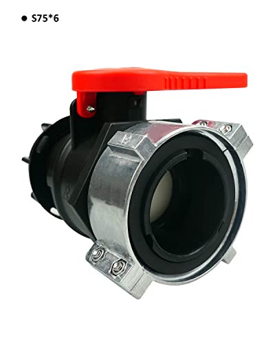 IBC Tote Fittings with Valve Tote Adapter 2.95" Coarse Thread Tote Ball ...