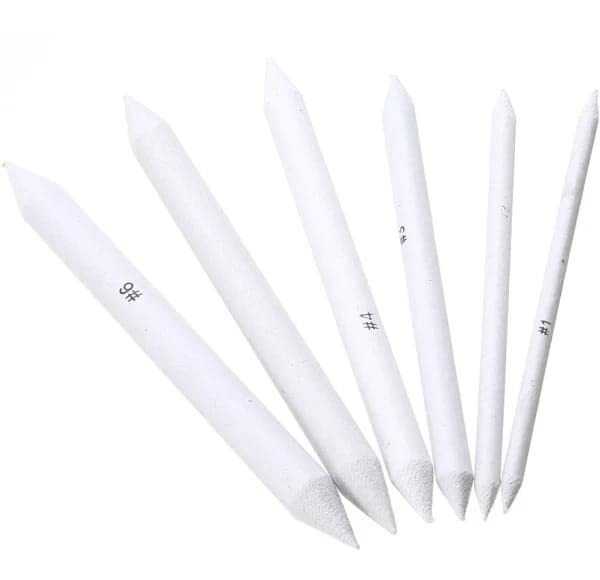 SARVOTTAM Paper Stumps for Blending Set of 6 (White) 6Pc Different Size ...