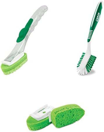 Amazon.com: Libman Glass and Dish Wand Scrub Brush Bundle with All ...