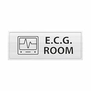 SignZone E.C.G ROOM Sign Board Stainless Steel Size 8.25 X 3.25 Inch ...