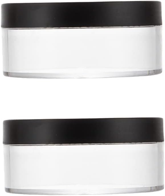 Amazon.com: 2 Pcs Black Plastic Loose Powder Case Empty Cosmetic Powder ...
