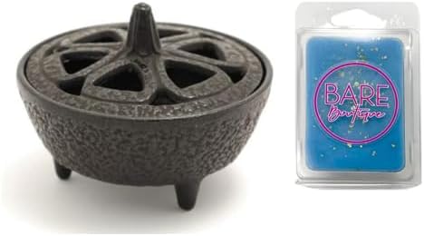Cast Iron Wax Melter For Log Burner with Starry Night Wax Melt ...