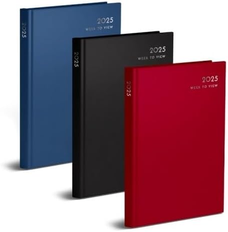 A5 Diary Week to View 2025 Diaries Office Work Planner Desk Organiser ...