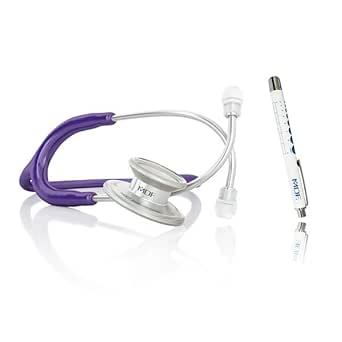 Amazon.com: MDF MD One Stainless Steel Stethoscope, Adult, Purple Tube ...