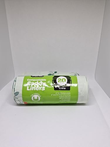 Purio 20 x 15 Litre Compostable Food Waste Caddy Bin Liners ...