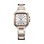 Titan Slim Square Quartz Analog with Date Silver Dial with Two Toned ...
