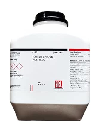 SRL Sodium Chloride ACS Grade, 99.9%, 5Kg, CAS : 7647-14-5, Molecular ...
