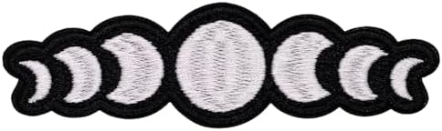 Amazon.com: CHBROS 2 Pcs Moon Flowers Embroidered Patch Iron on Patches ...