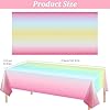 Fjquamitix 3 Pack Pastel Rainbow Table Cloth Party,137x274cm Iridescent ...