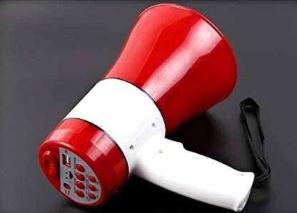 Speaker 50 Watts Handheld Megaphone with Talk Record Play Siren Music ...
