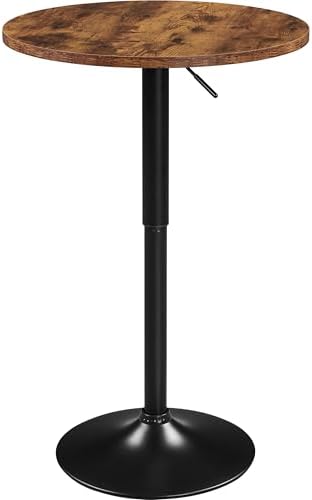 Yaheetech Round Bar Table for Cocktail Bar Home Bar Pub Coffee Tea ...