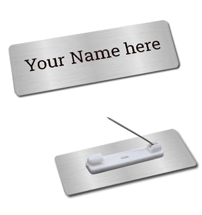 Addline Metal 2 Pics Custom Engraved Pin Name Tag Badges-Personalized ...