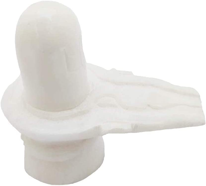 Amazon.com: Galaxie Karmaa White Marble Shiva Lingam Shiv Ling Stone ...
