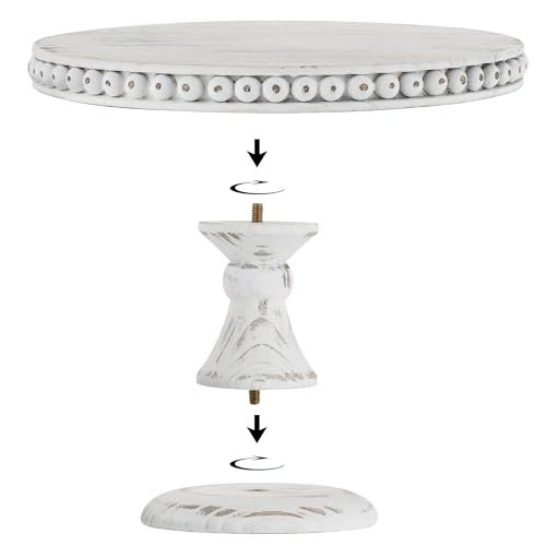 Snapklik.com : White Wood Cake Stand: Cupcake Pedestal Stand 12 Inch ...