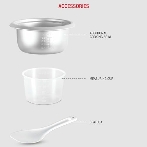 Milton Euroline Prime 1.8 Liter Electric Rice Cooker with Additional ...