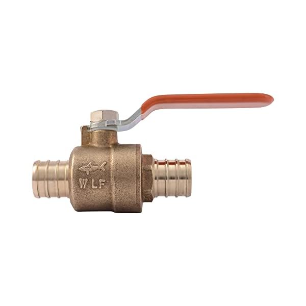 Sharkbite 22462LFA Brass Crimp Ball Valve, 3/4 Inch x 3/4 Inch ...