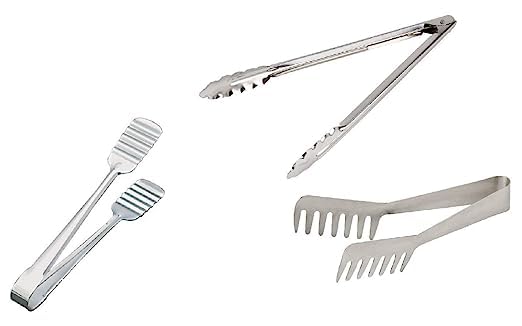 Buy Geamy Set of 3 Tongs - Utility Tong, Noodle Tong, Cake Tong Online ...