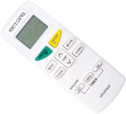VNQ Ac Remote Compatible for Daikin Split Ac Remote 1.5 Ton Model ...