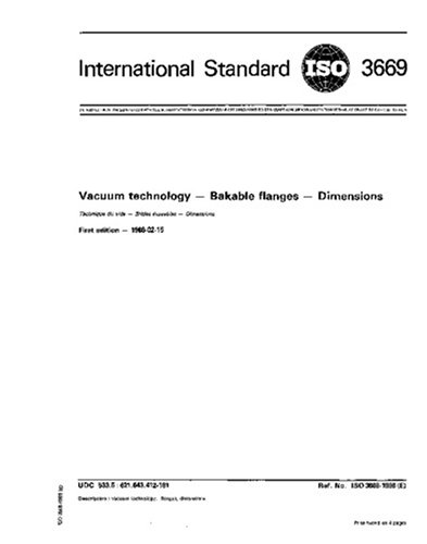 ISO 3669:1986, Vacuum technology - Bakable flanges - Dimensions ...