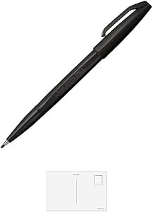 Amazon.co.jp: Pentel S520-AD Signing Pen, Black, Water-Based Marker ...