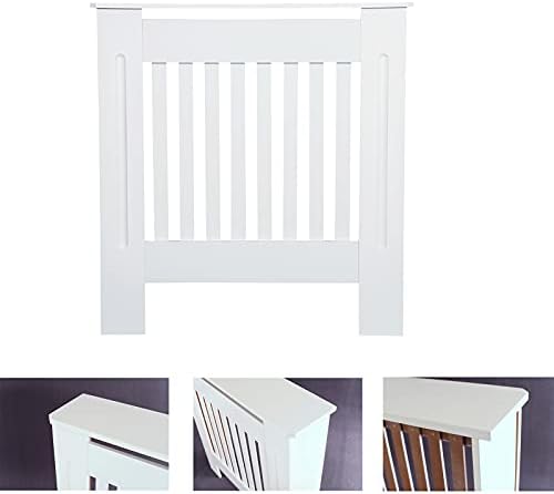 Royalswill Radiator Cover Small, White Painted Vertical Slatted Grill ...
