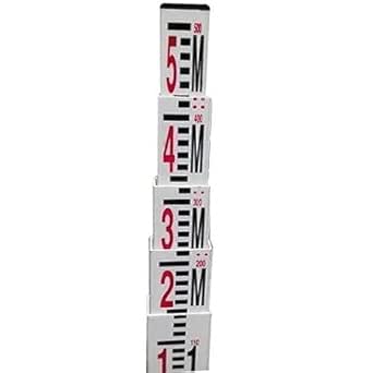 MJ ENTERPRISES Aluminum Leveling Staff 5 meters 5 fold : Amazon.in ...