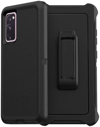 Amazon.com: Kedefmv Defender Case for Samsung Galaxy S20 FE 5G - Black with Holster Belt Clip ...