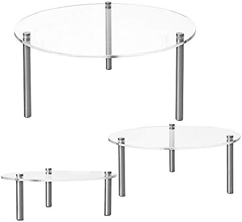 perfk Acrylic Cylinder Display Riser Round Tabletop Decoration Base ...