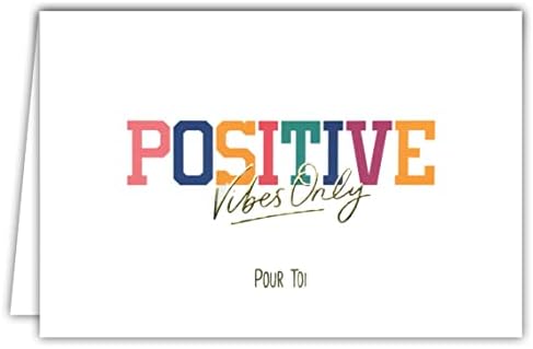 69-5153 Carte Positive Vibes Only Pour Toi Lettres en Or Doré Brillant ...